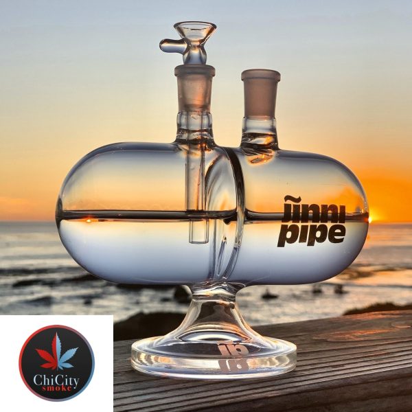 Jinni Pipe - 7" Infinity Gravity Water Pipe - Chi City Smoke Shop